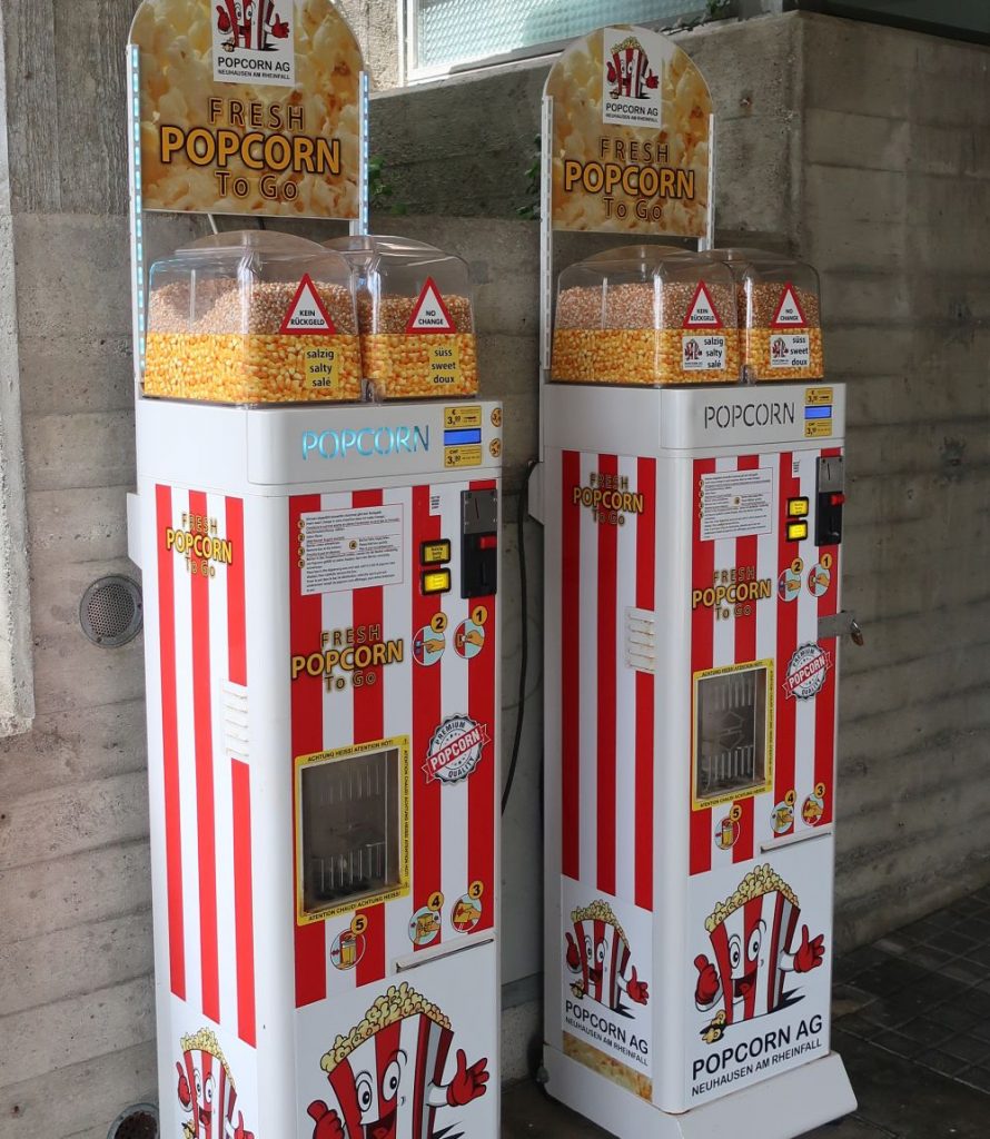 The amazing automatic popcorn machines of Switzerland and Germany - 2 ...